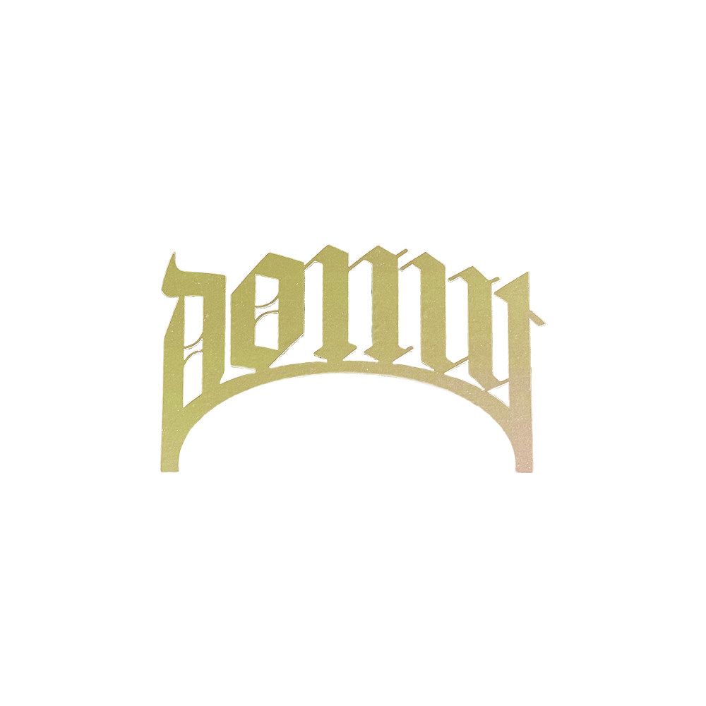 LOWRIDER PLAQUE STICKER - GOLD FOIL - Donut Media Store